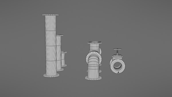 3D model industrial pipes - TurboSquid 1674783