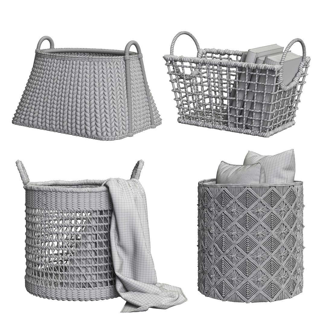 3D Baskets Set 20 - TurboSquid 2066394