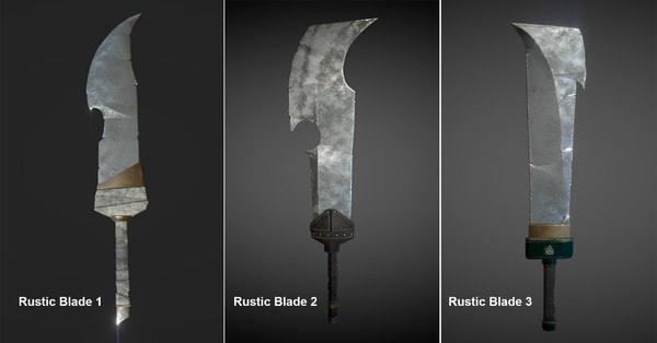 3D rustic blade swords modeled - TurboSquid 1528876
