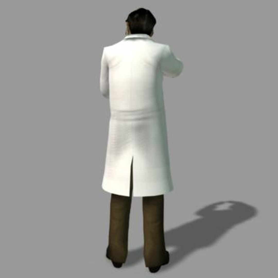 Male Doctor Cup 3d Model
