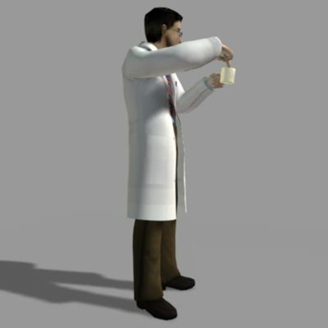 Male Doctor Cup 3d Model