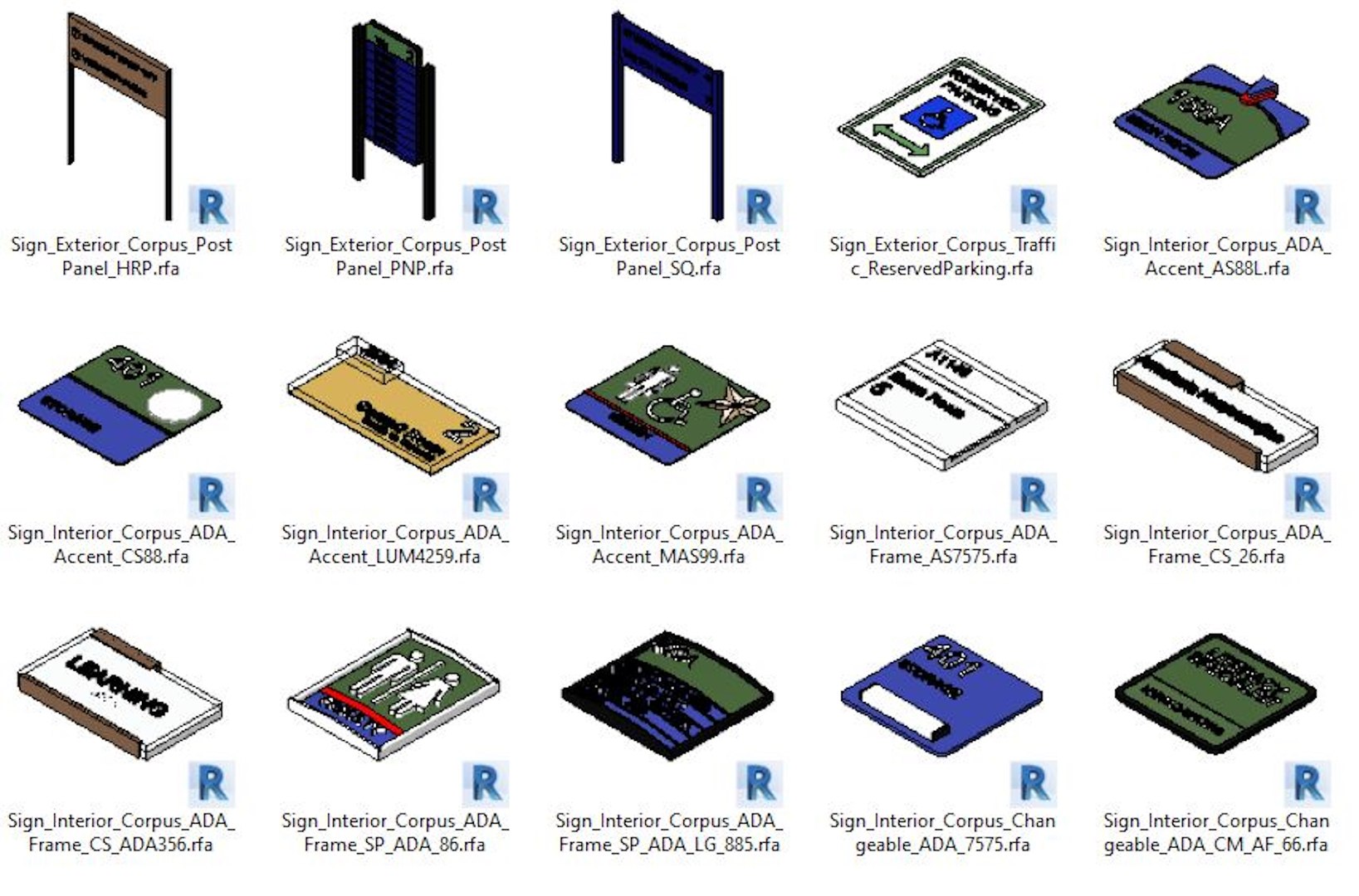 3D Road Signs Family Revit Collection Model - TurboSquid 2257753