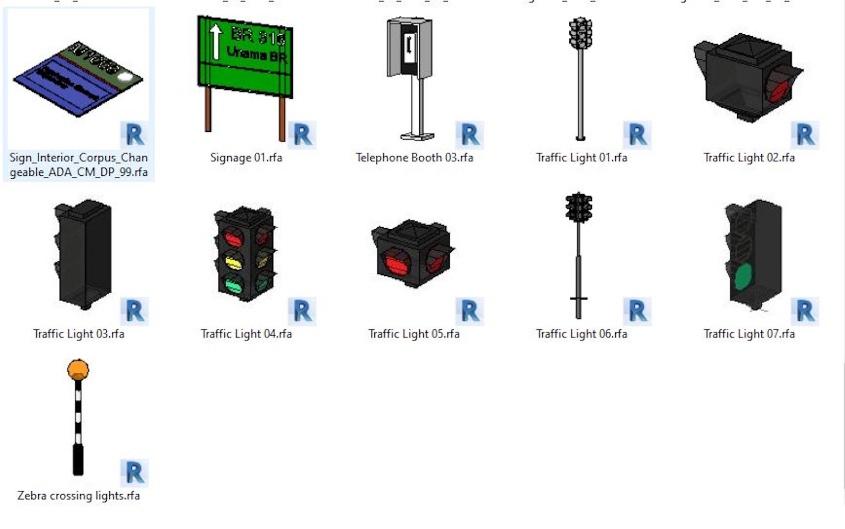 3D Road Signs Family Revit Collection Model - TurboSquid 2257753