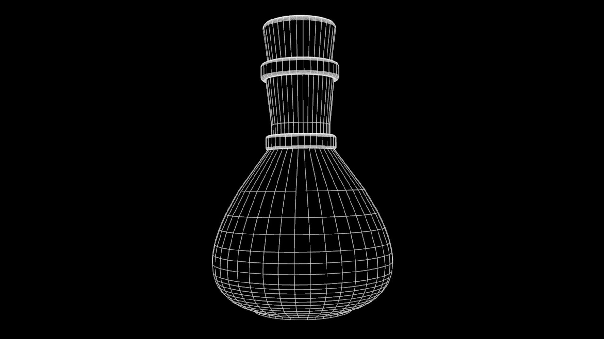 3d potion glass bottle model