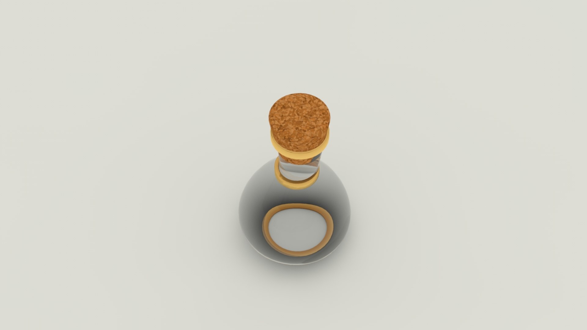 3d potion glass bottle model