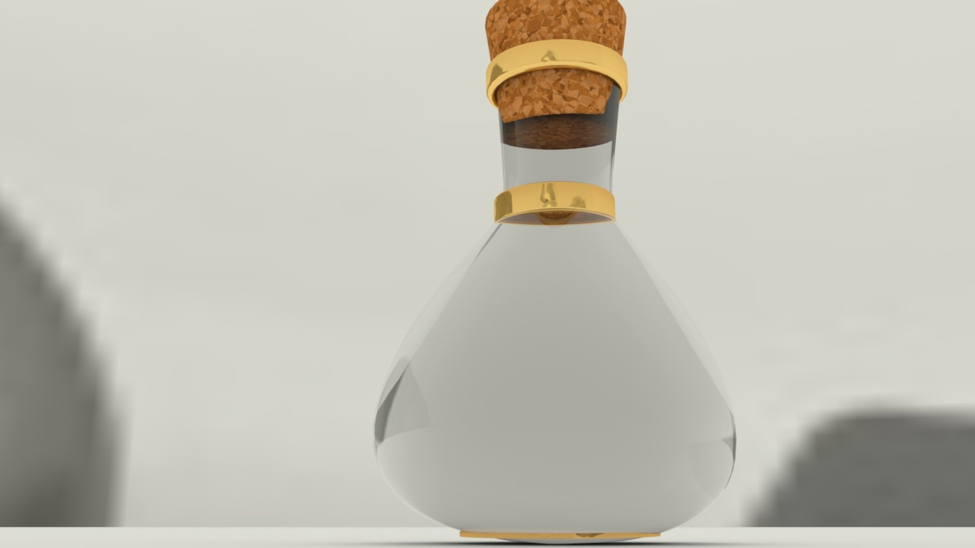 3d potion glass bottle model