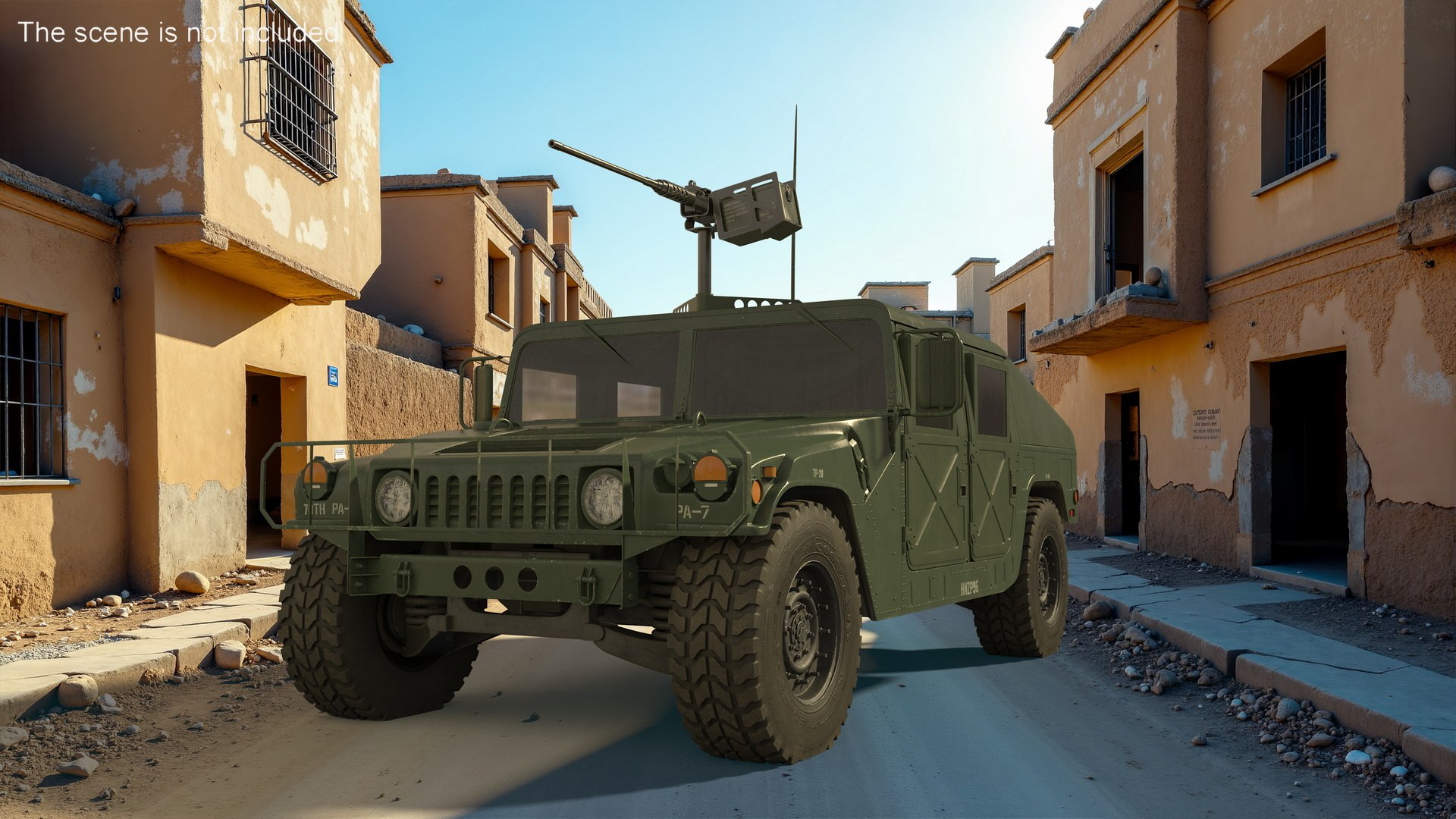 Military Humvee With Mounted Weapon System 3D Model - TurboSquid 2389414
