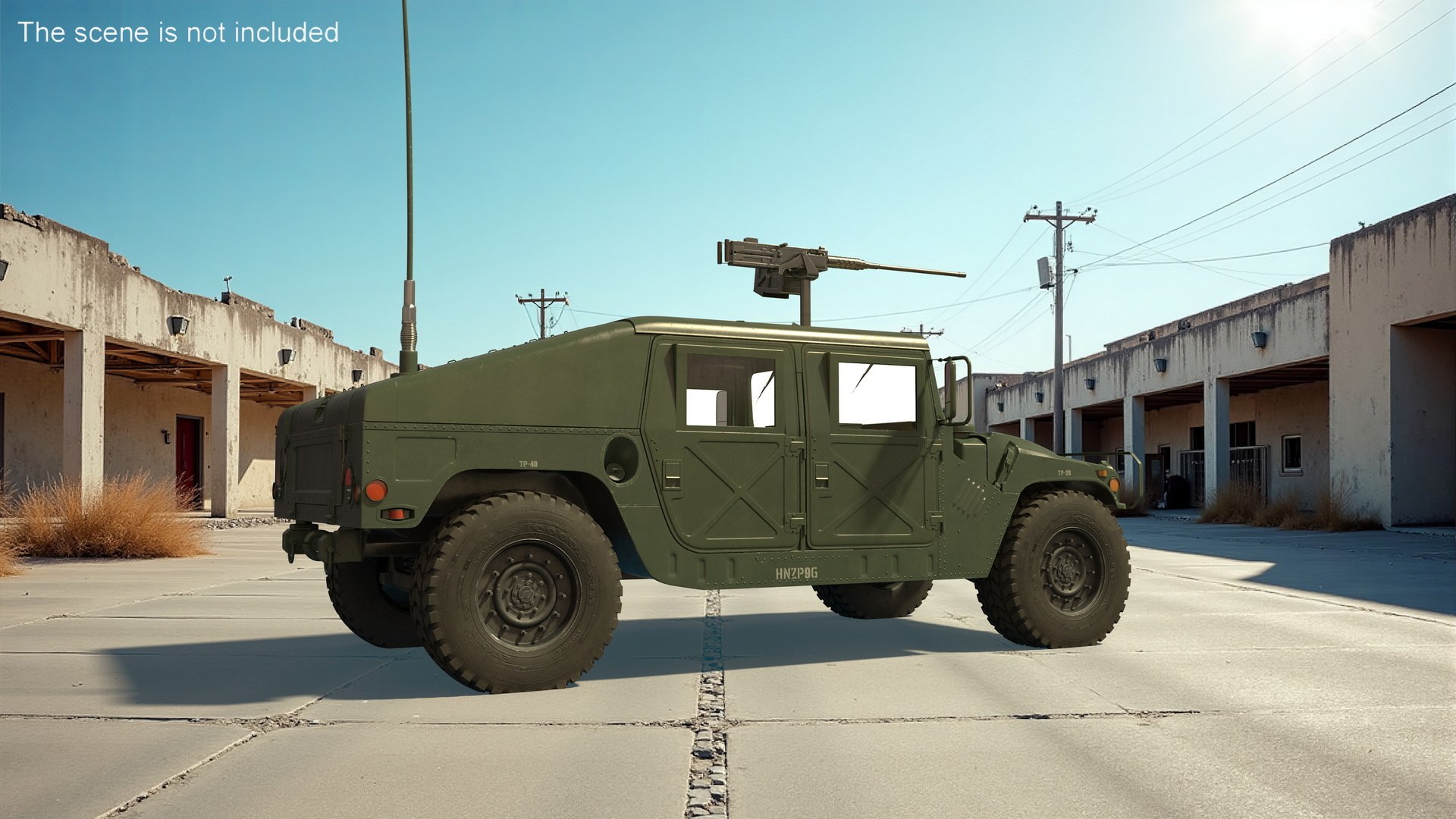 Military Humvee With Mounted Weapon System 3D Model - TurboSquid 2389414
