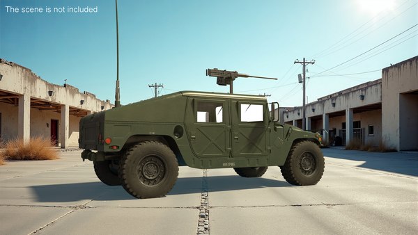 modelo 3d Humvee militar con sistema de armas montado - TurboSquid 2389414