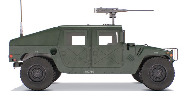 modelo 3d Humvee militar con sistema de armas montado - TurboSquid 2389414