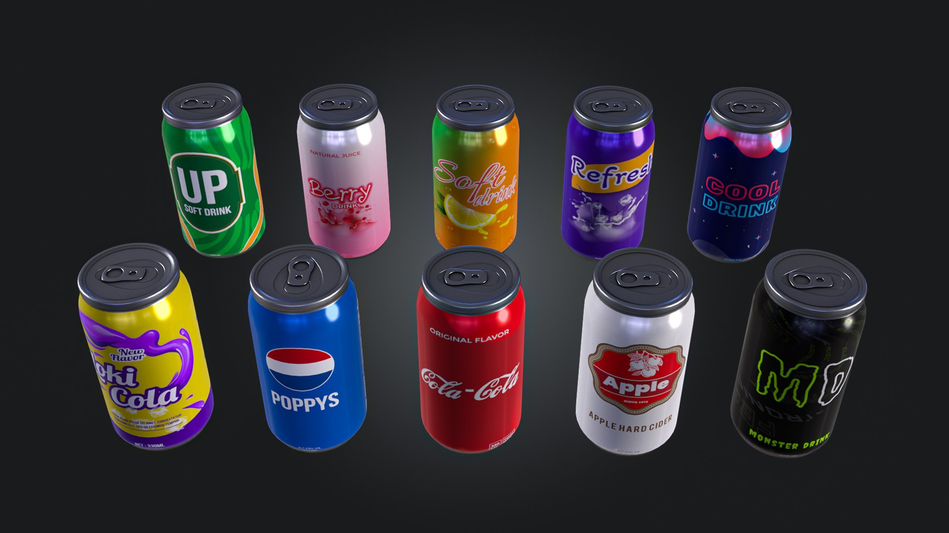 3D Can Of Soda Model - TurboSquid 2138699