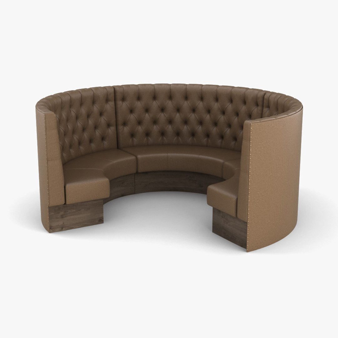3D модель Round Booth Restaurant Seating - TurboSquid 1915984