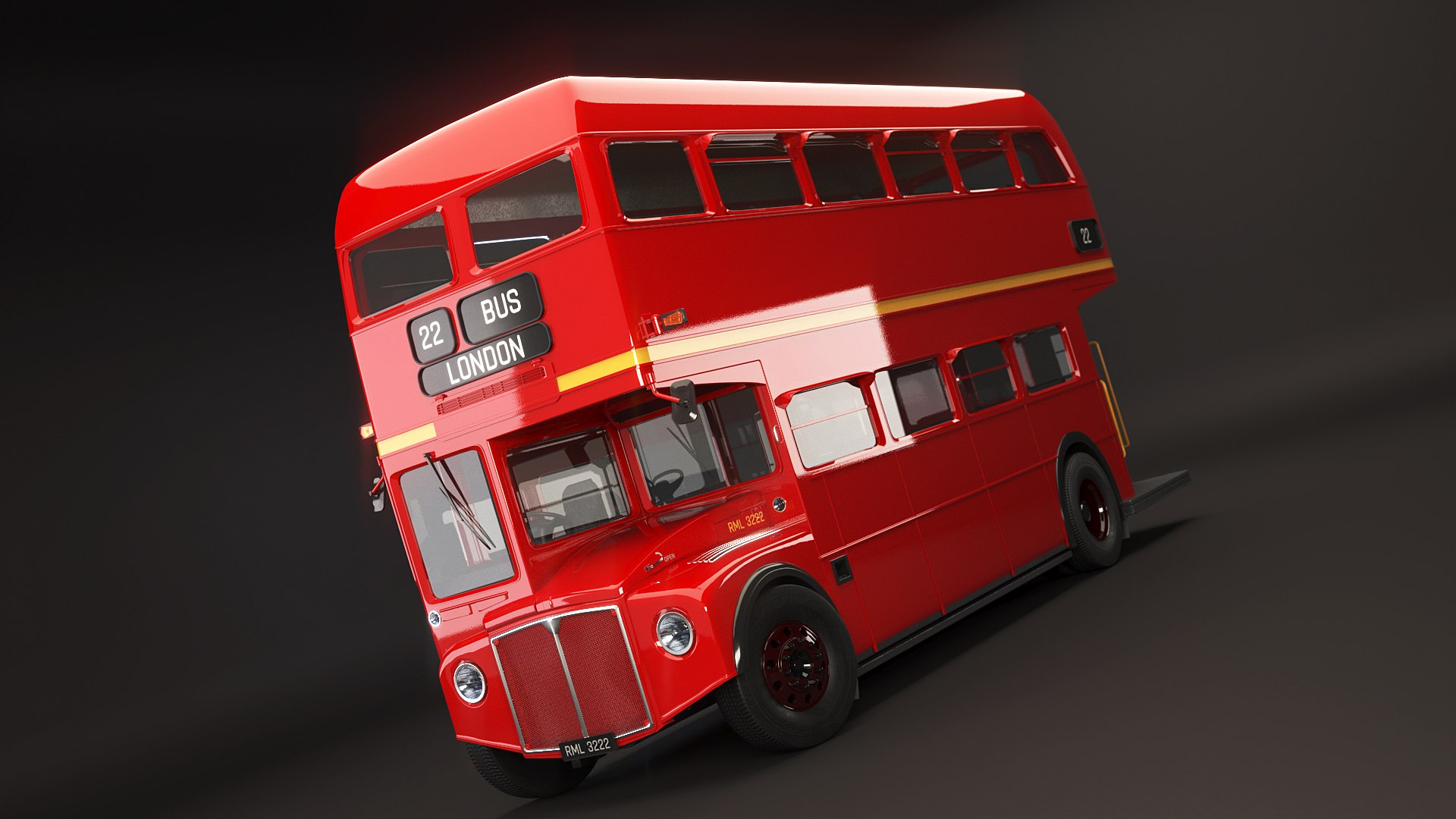 3D Routemaster Classic London Bus - TurboSquid 2316044