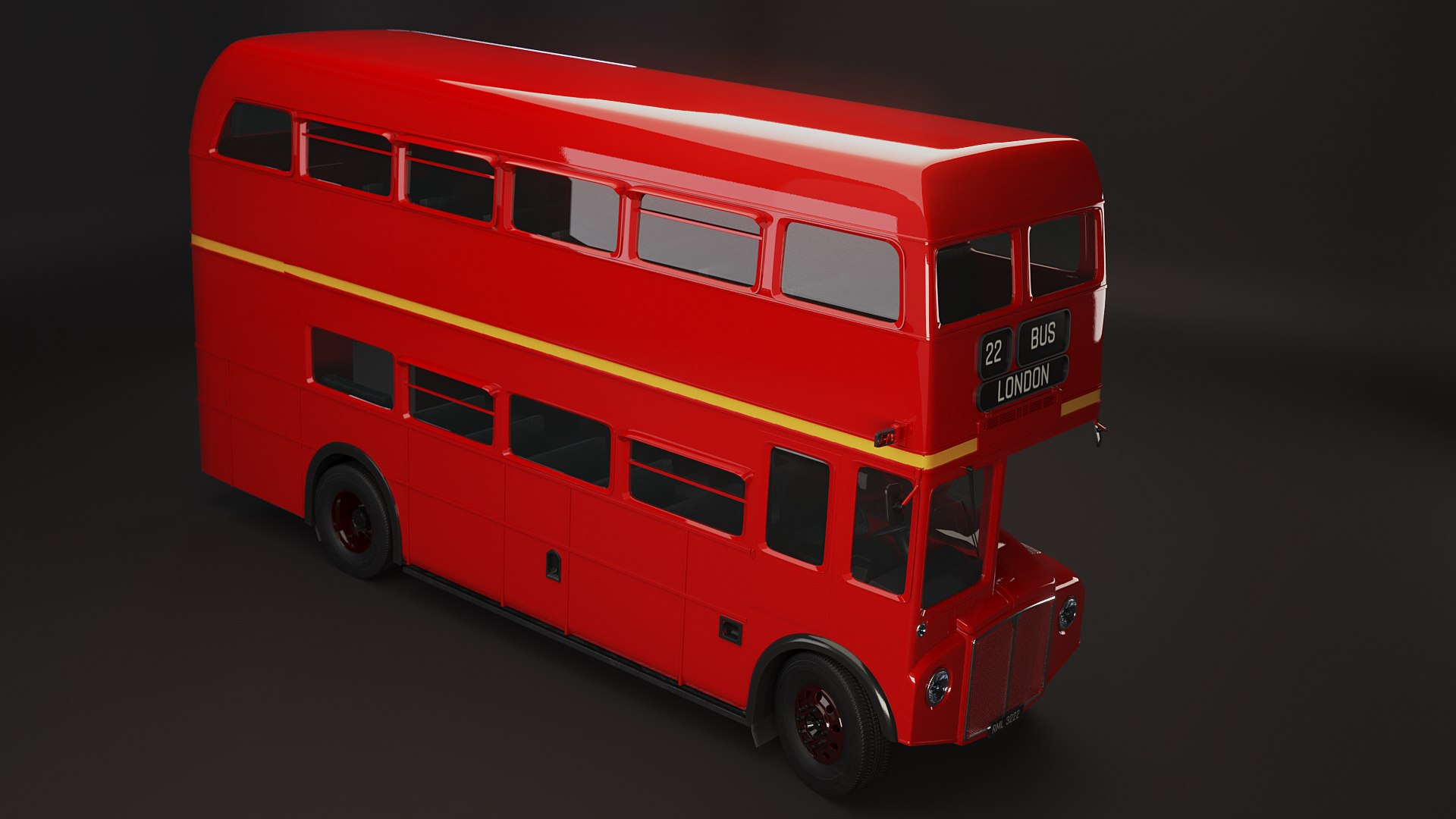 3D Routemaster Classic London Bus - TurboSquid 2316044
