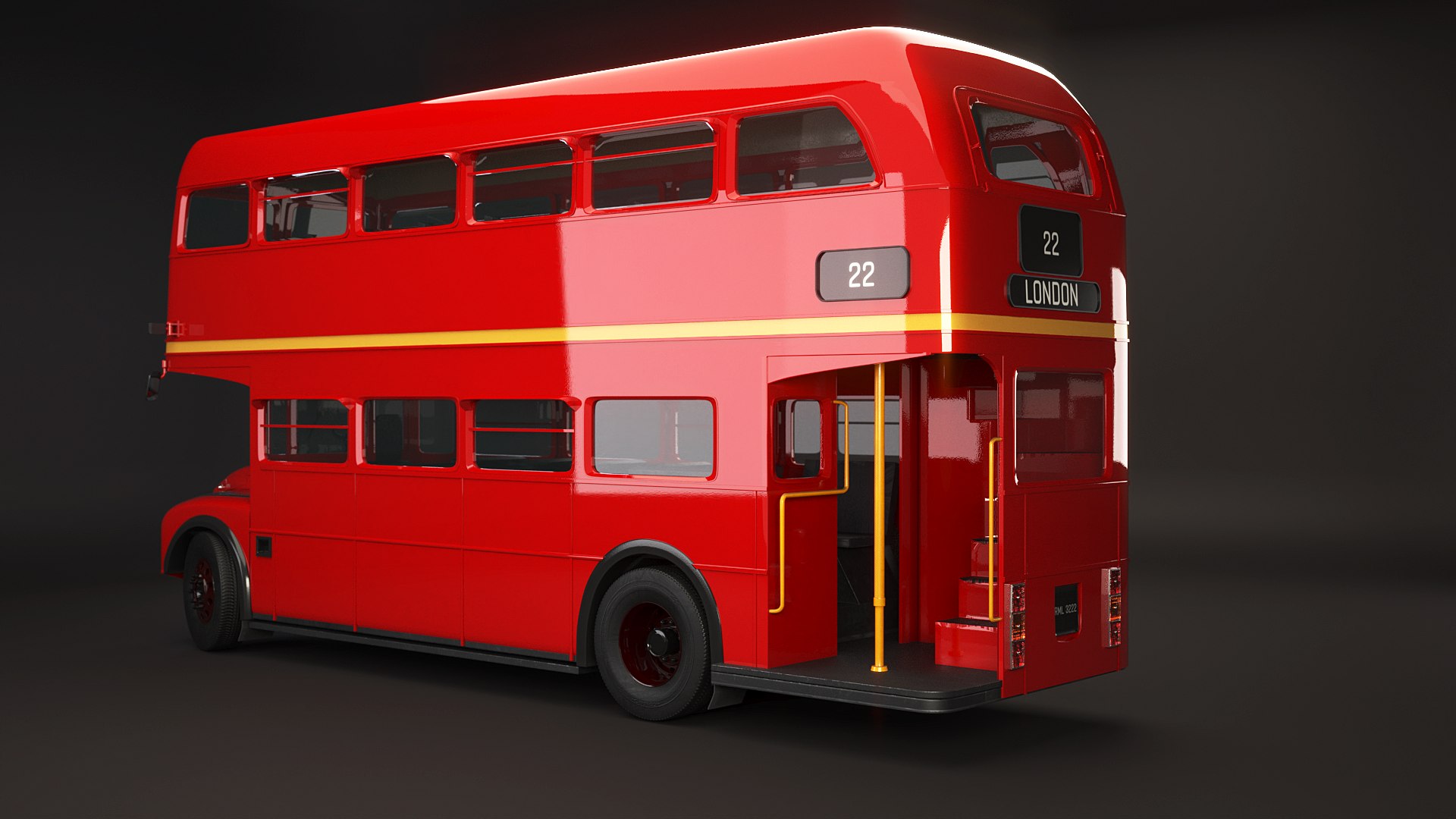 3D Routemaster Classic London Bus - TurboSquid 2316044
