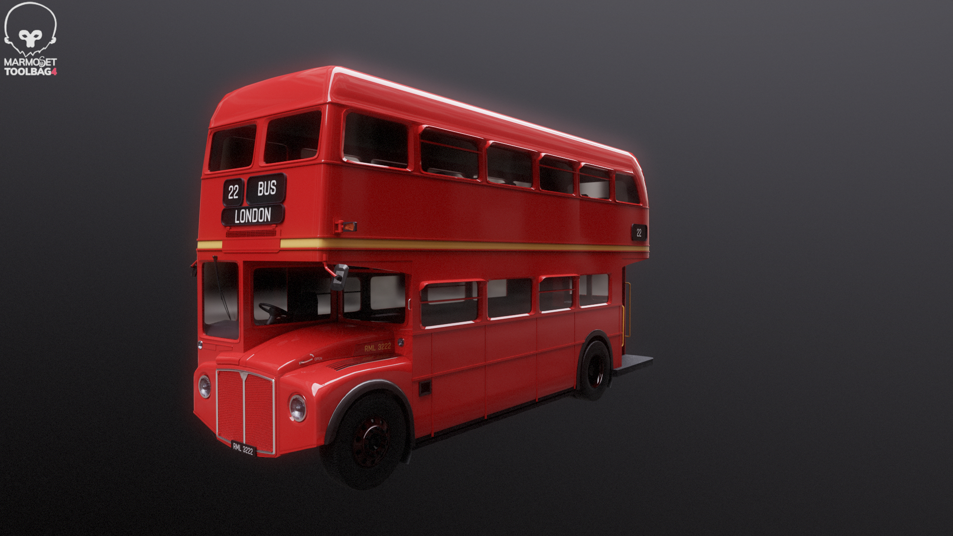 3D Routemaster Classic London Bus - TurboSquid 2316044