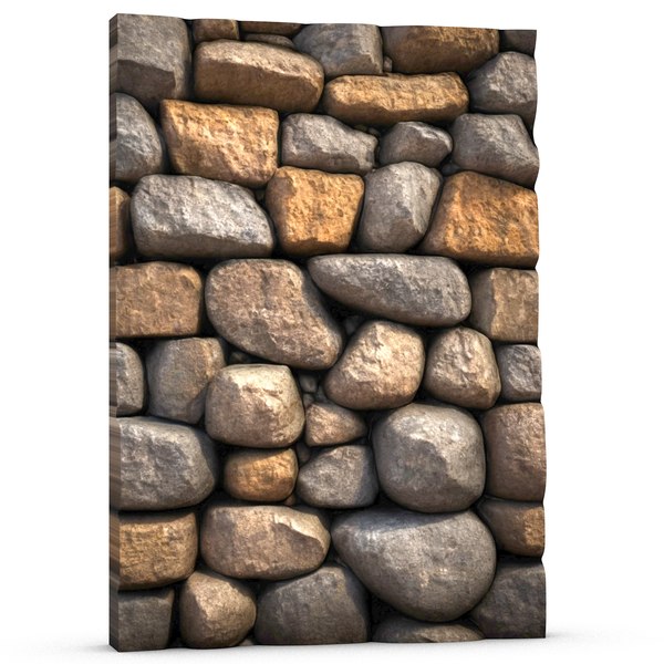 3D stone wall panel