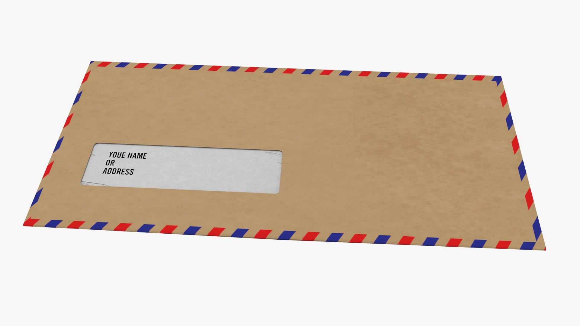 3D Air Mail Window Envelope Size DL Style POCKET - TurboSquid 2248190