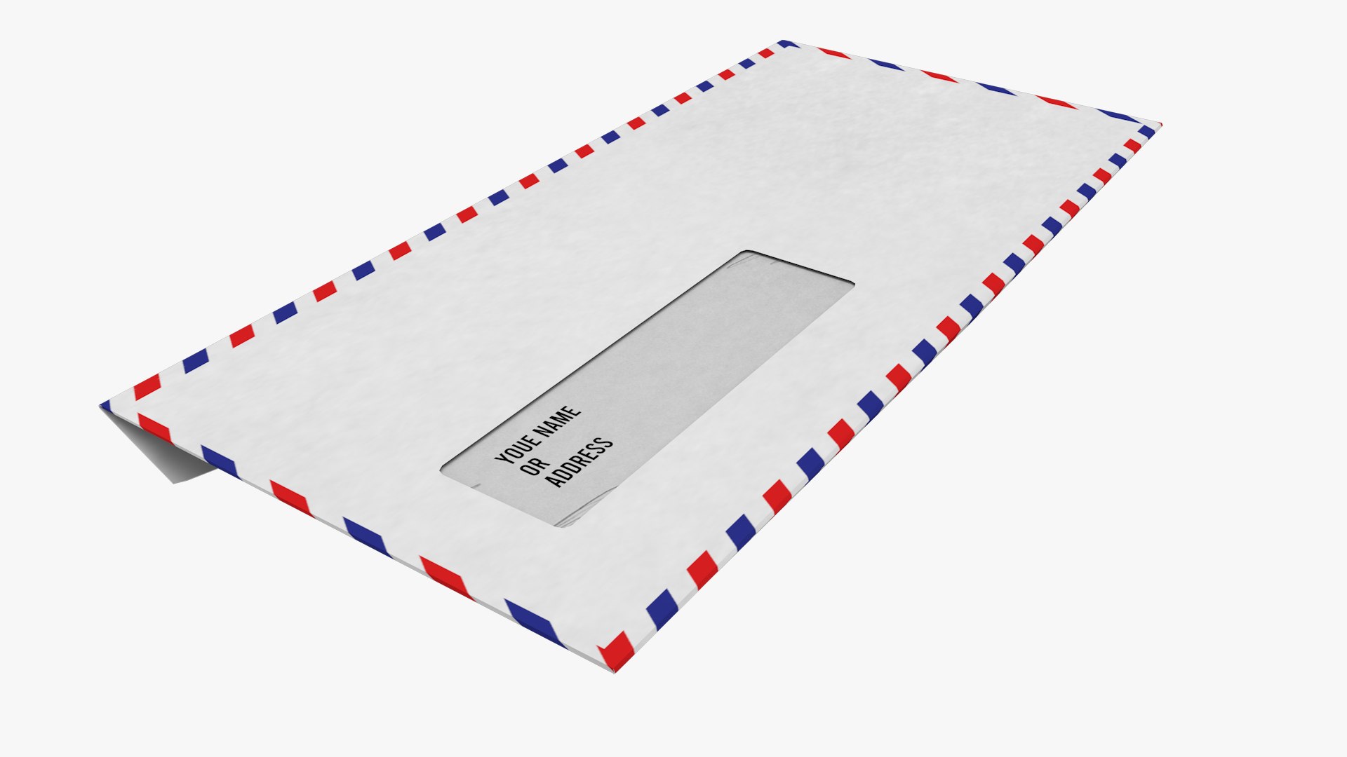 3D Air Mail Window Envelope Size DL Style POCKET - TurboSquid 2248190