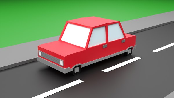 Cartoony low poly car 3D model - TurboSquid 1985170