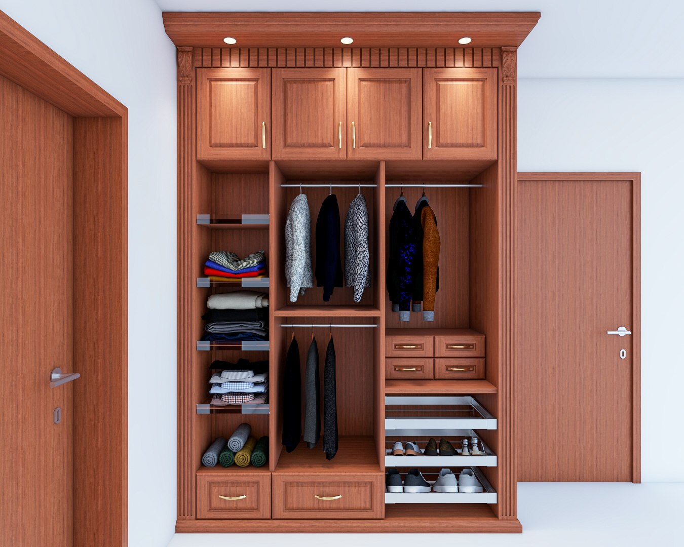 Sketchup Wardrobe Classic Design 3D Model - TurboSquid 1523207