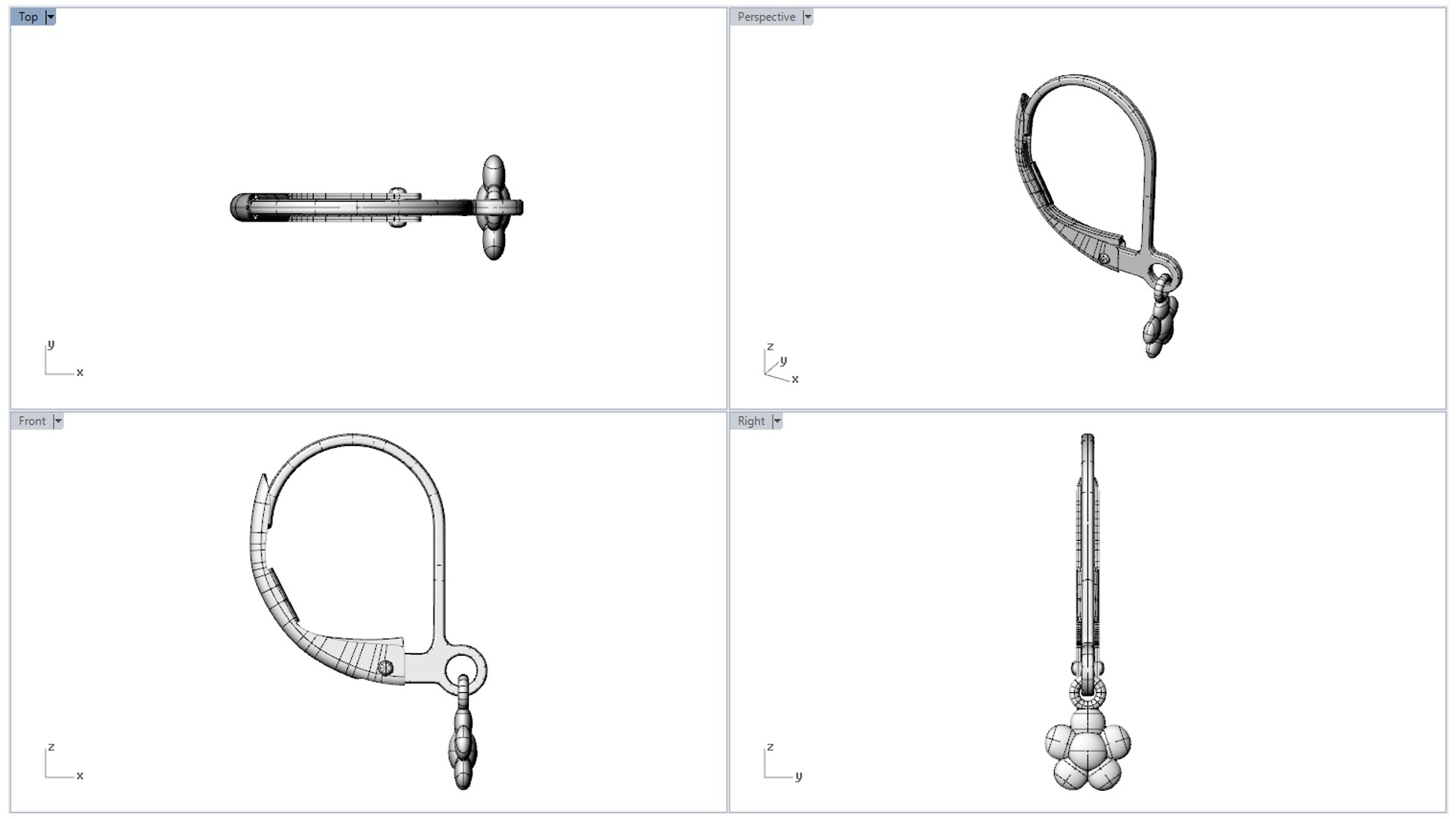 Lever Back Earring Finding 3D Model - TurboSquid 2021717