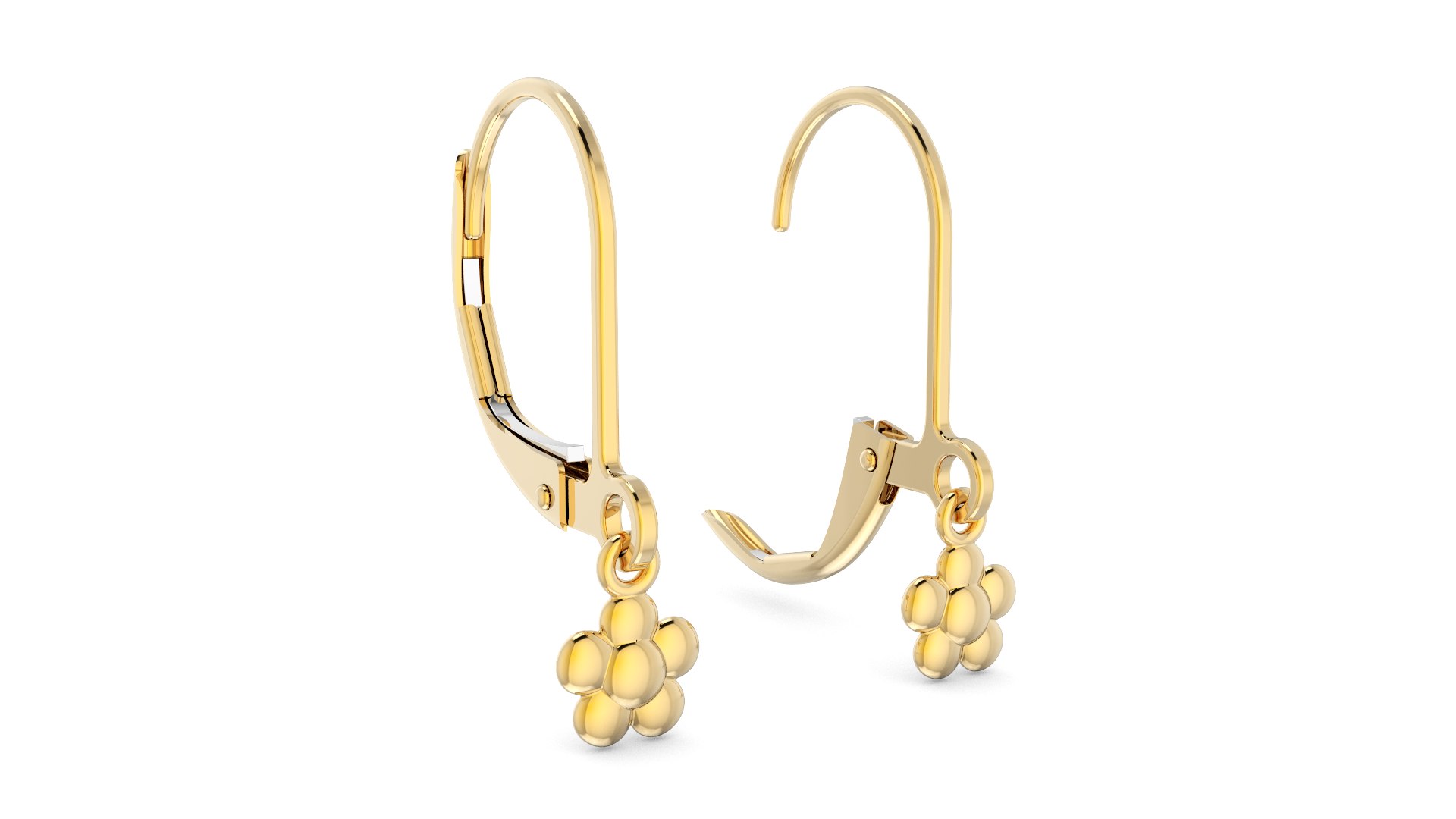 Lever Back Earring Finding 3D Model - TurboSquid 2021717