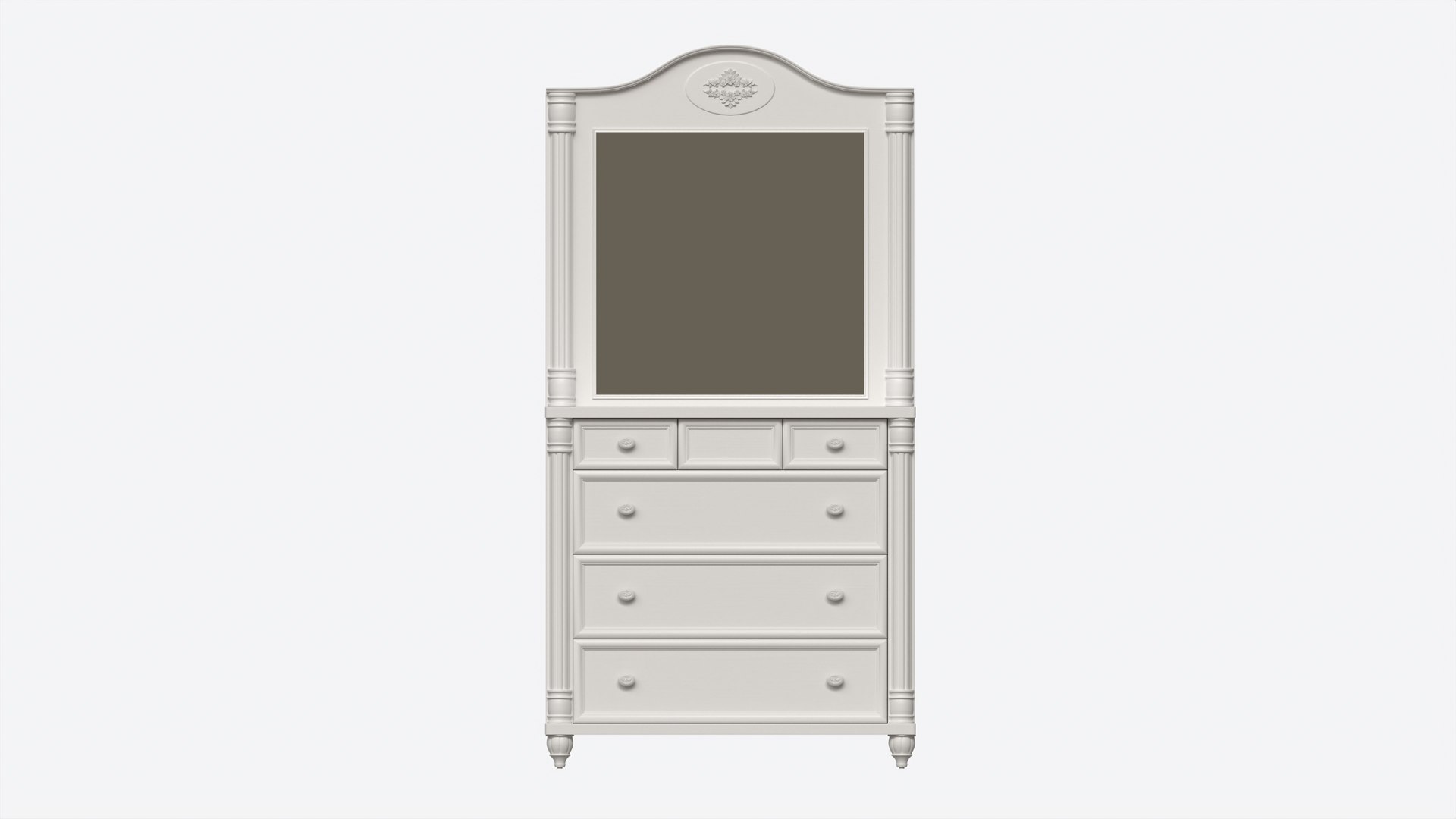 Cilek Romantic Dresser with Mirror 3D model - TurboSquid 2120676