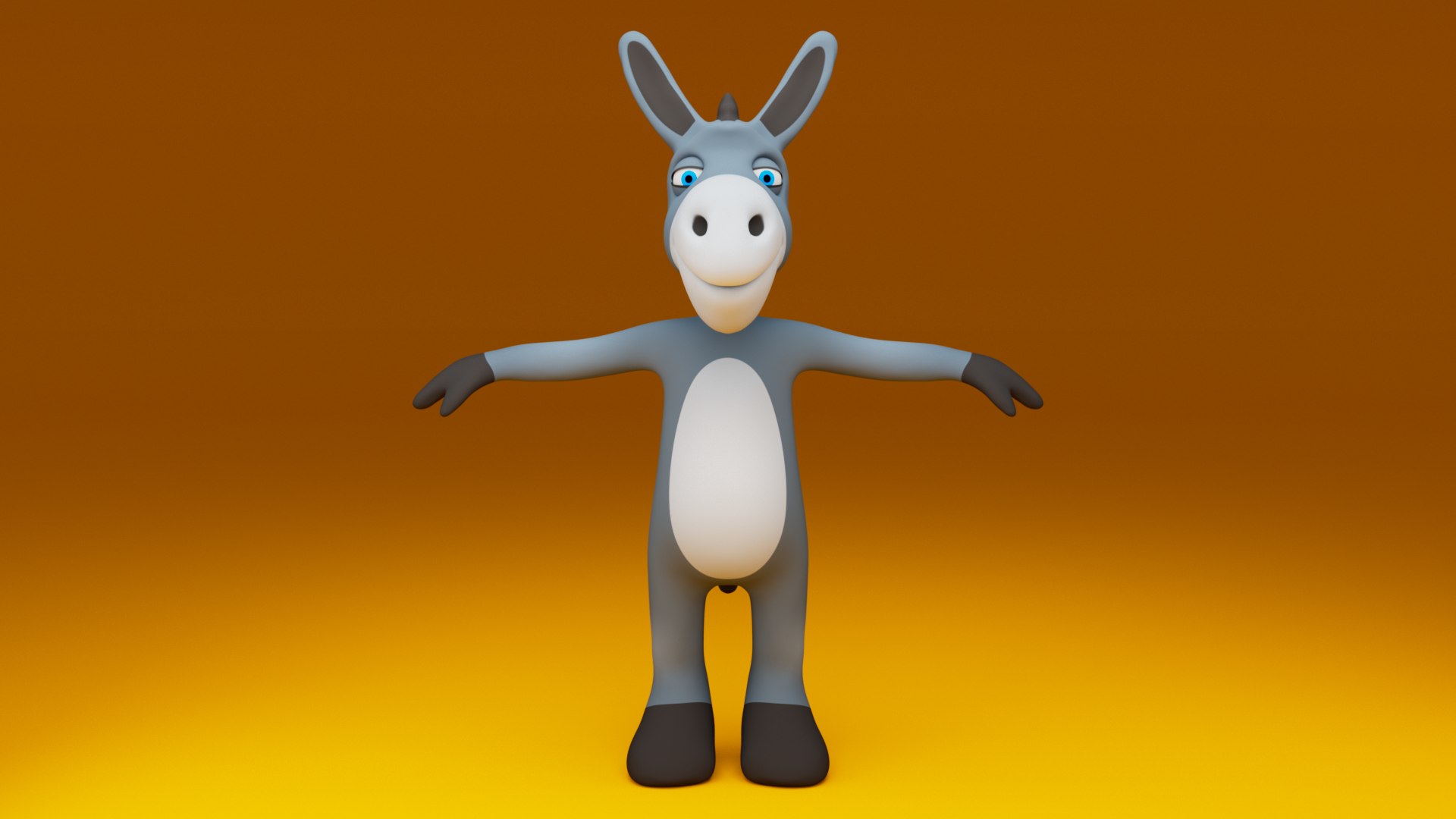 Stylized Cartoon Anthropomorphic Donkey 3D Model 3D - TurboSquid 2202582