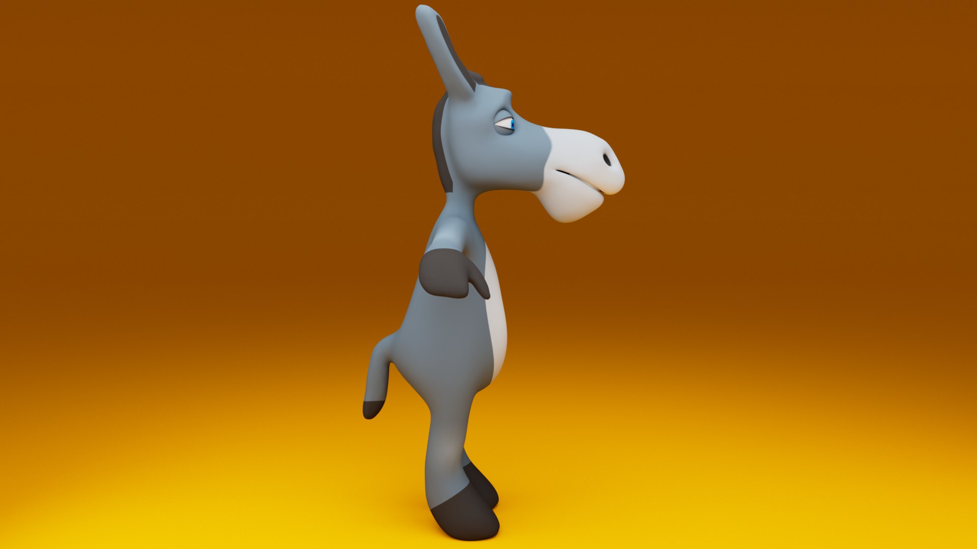 Stylized Cartoon Anthropomorphic Donkey 3D Model 3D - TurboSquid 2202582