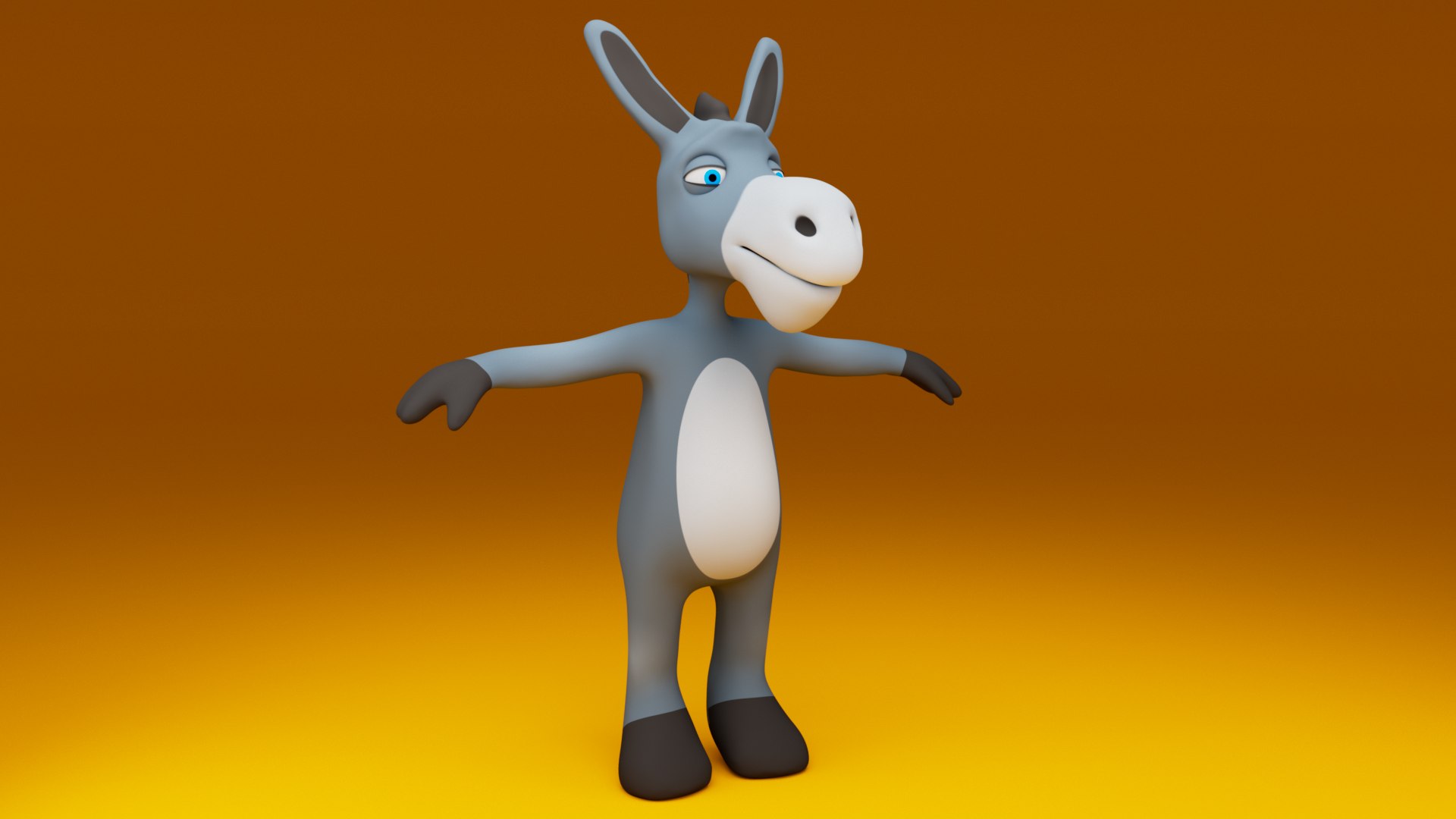 Stylized Cartoon Anthropomorphic Donkey 3D Model 3D - TurboSquid 2202582