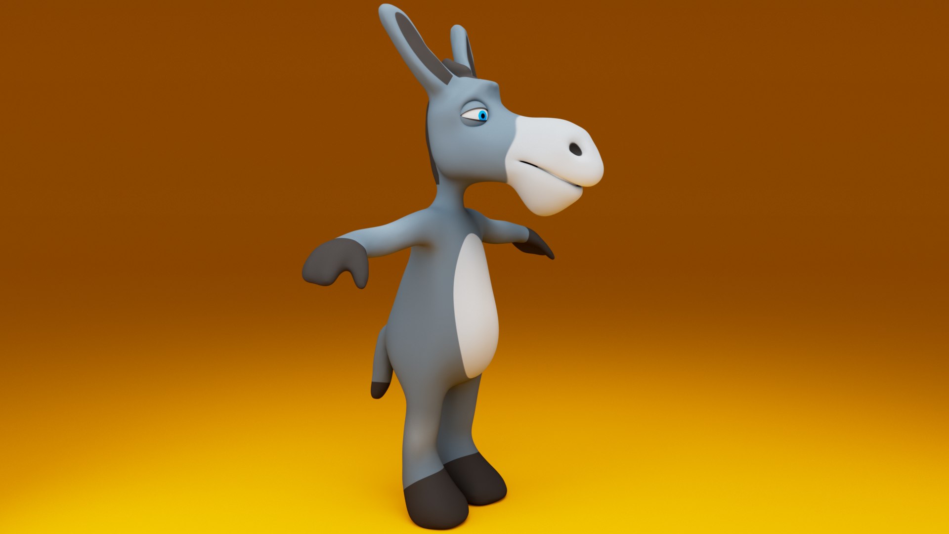 Stylized Cartoon Anthropomorphic Donkey 3D Model 3D - TurboSquid 2202582