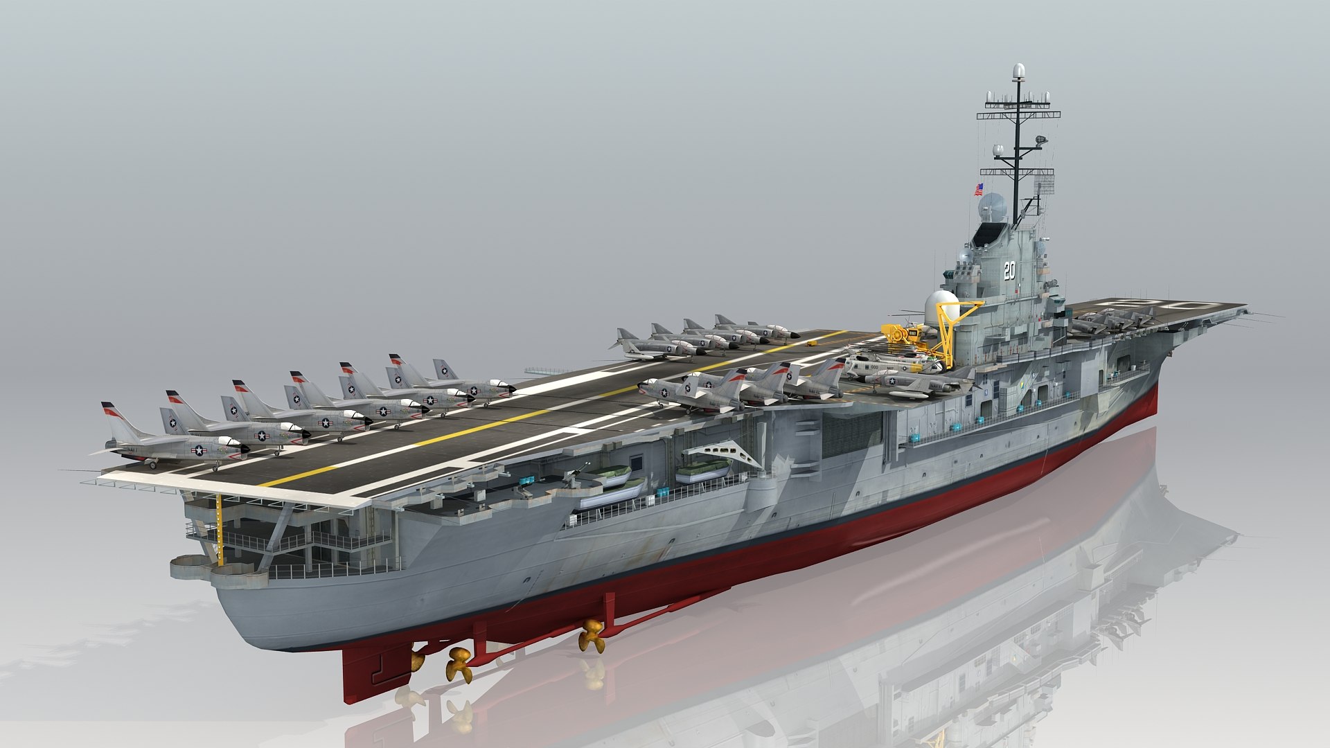 USS Bennington CV-20 3D - TurboSquid 2076743