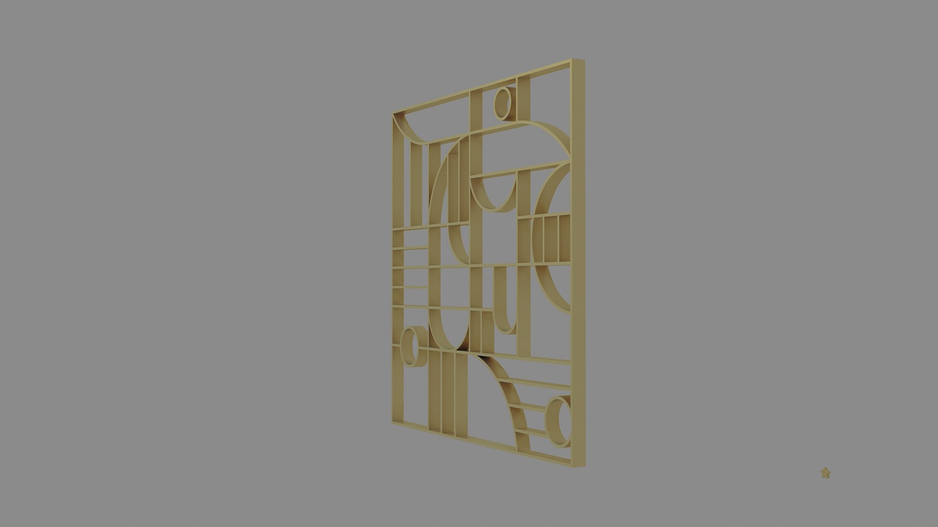 3D Decorative Partition Gold - TurboSquid 1997235