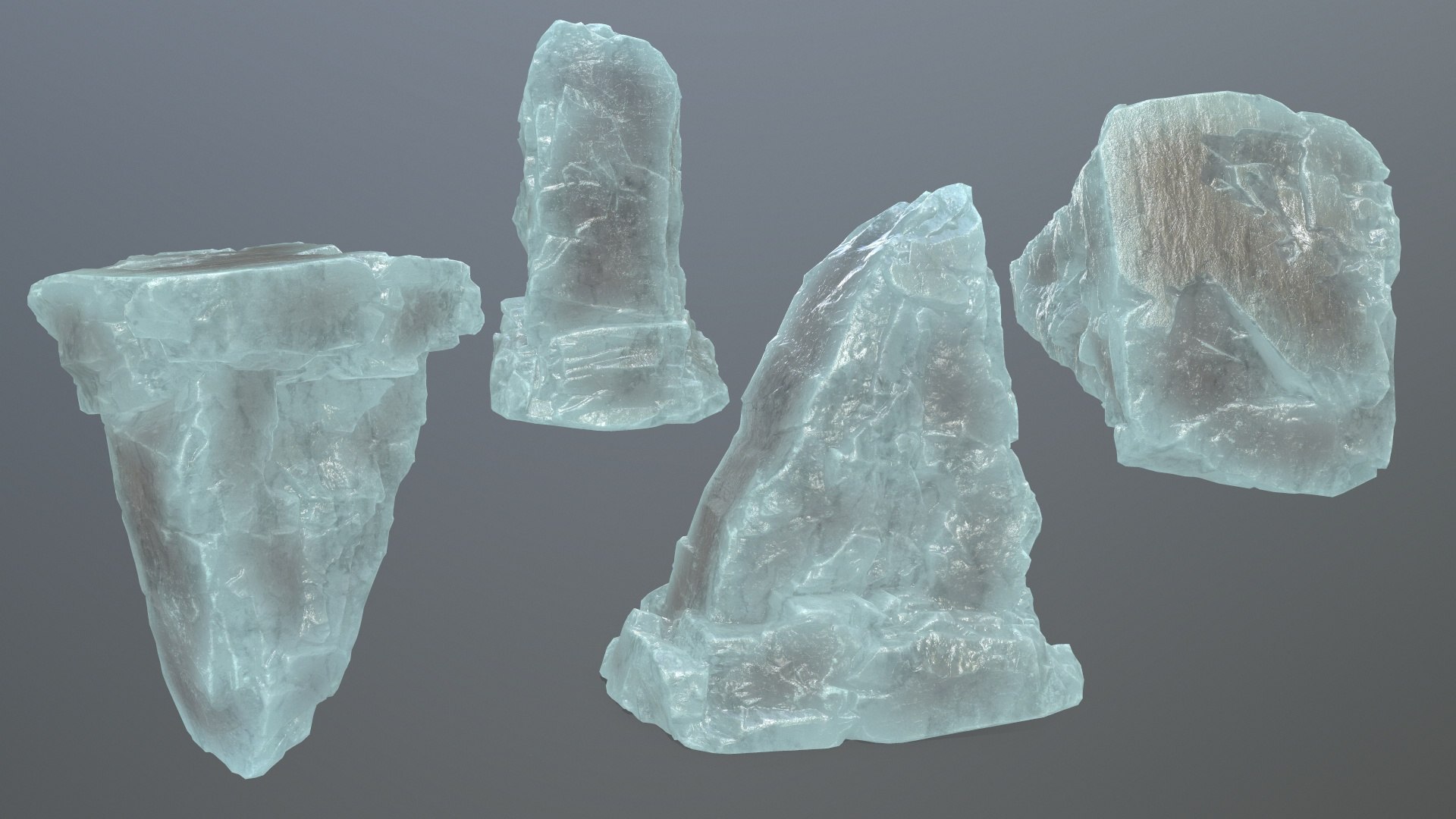 3D Ice Rock - TurboSquid 1621043