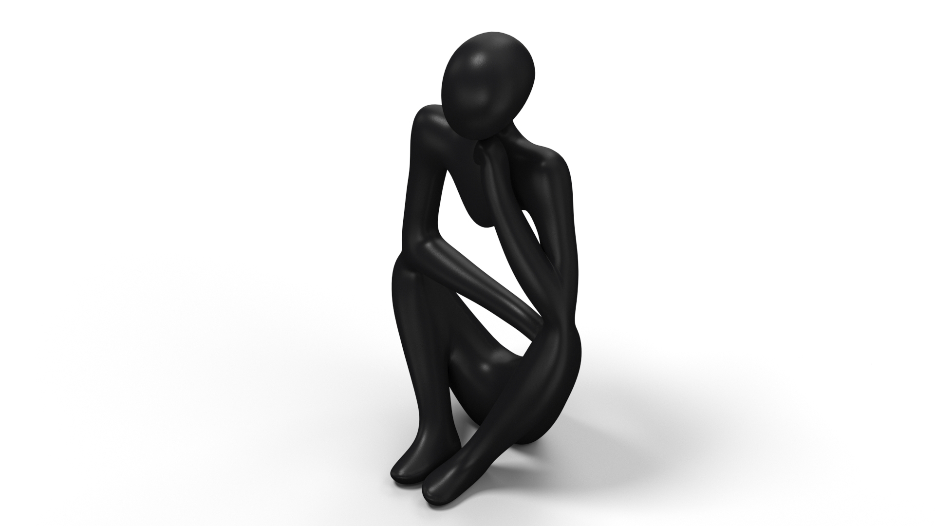 3D Artistic Human Sculpture Black Model - TurboSquid 2211526