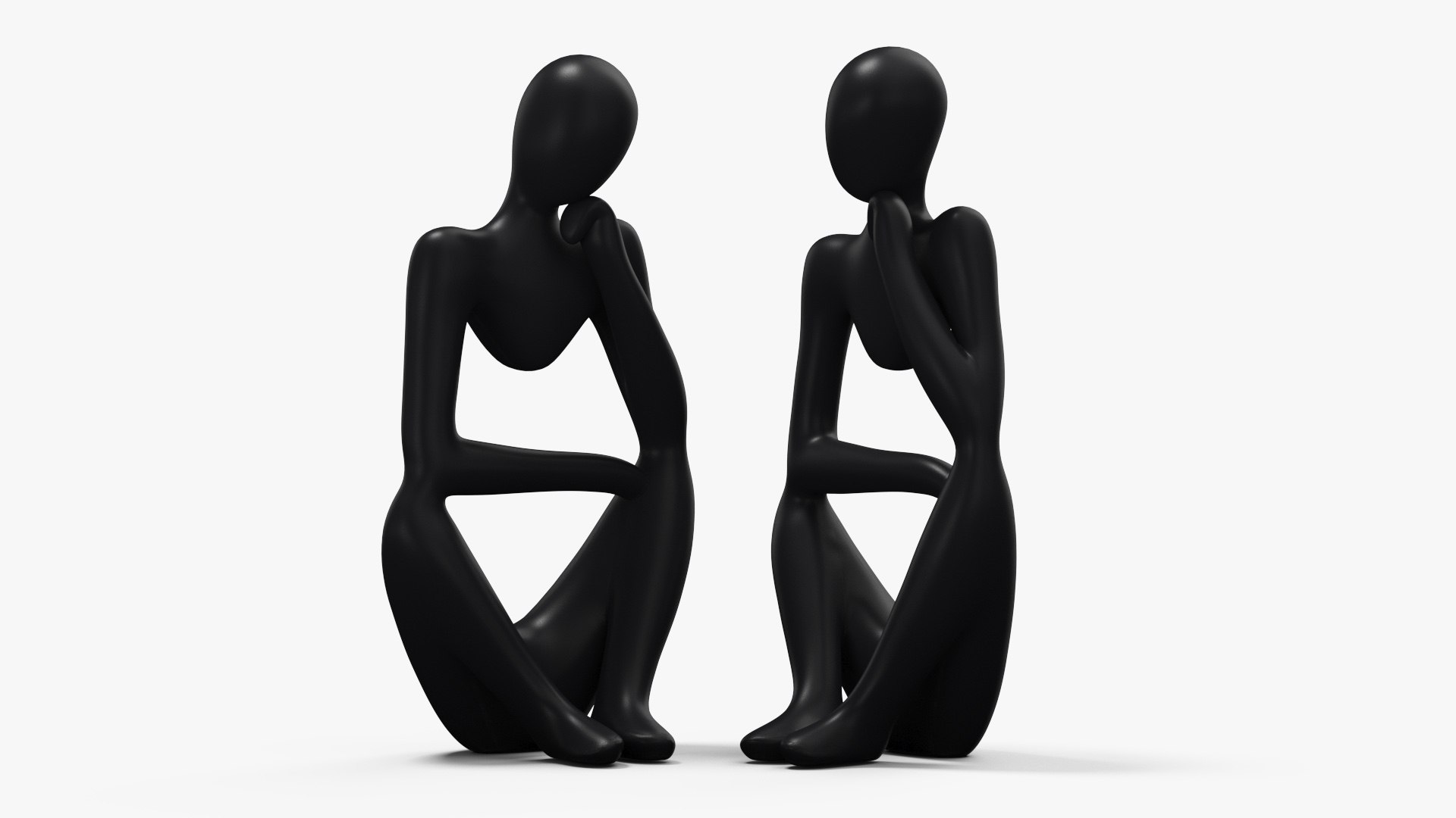 3D Artistic Human Sculpture Black Model - TurboSquid 2211526