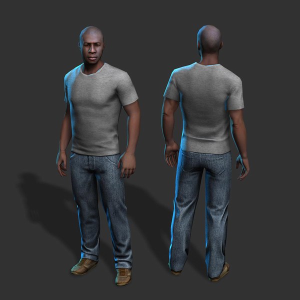 free male character 3d model