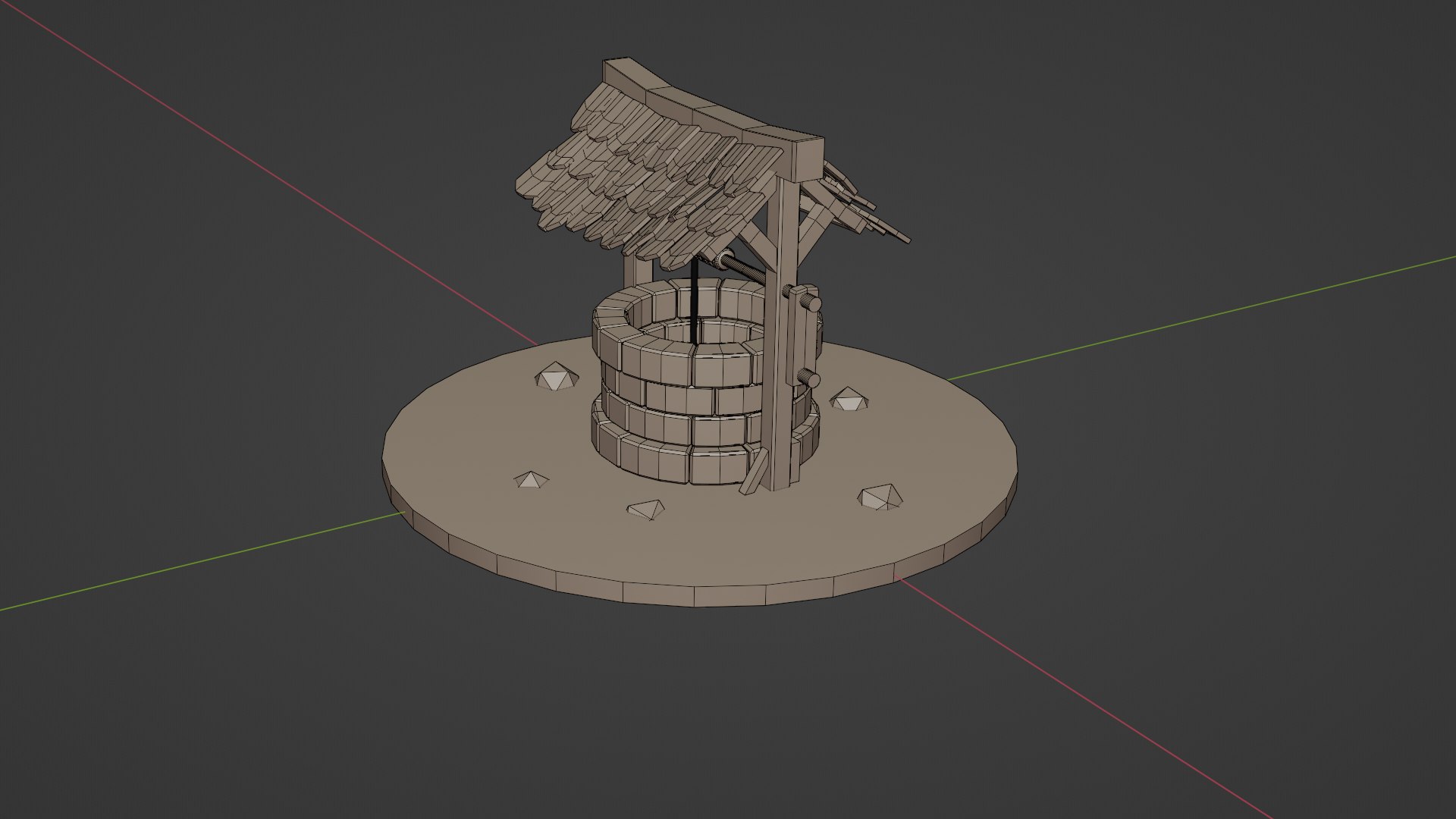 Water Well Stone Well Wood Ston Vintage Medieval Well 3D - TurboSquid ...