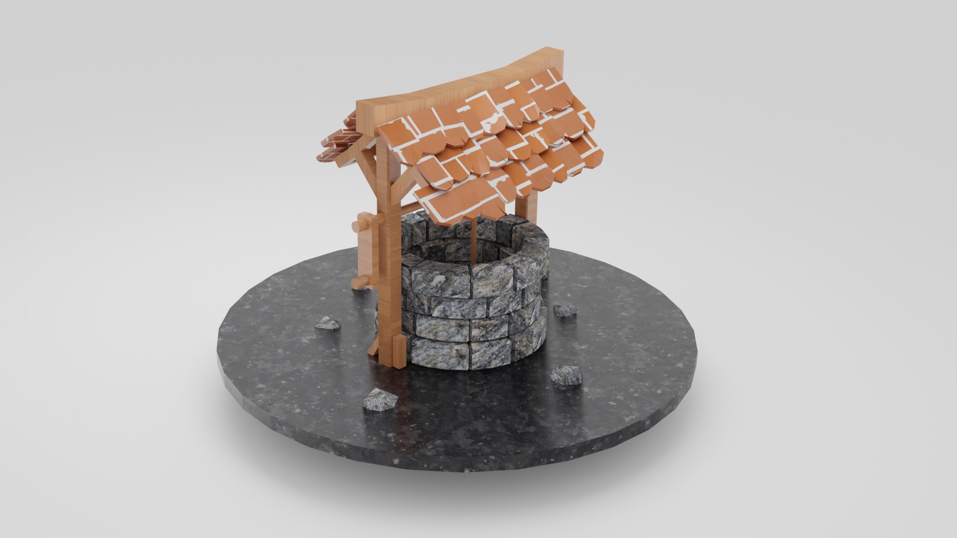 Water Well Stone Well Wood Ston Vintage Medieval Well 3D - TurboSquid ...