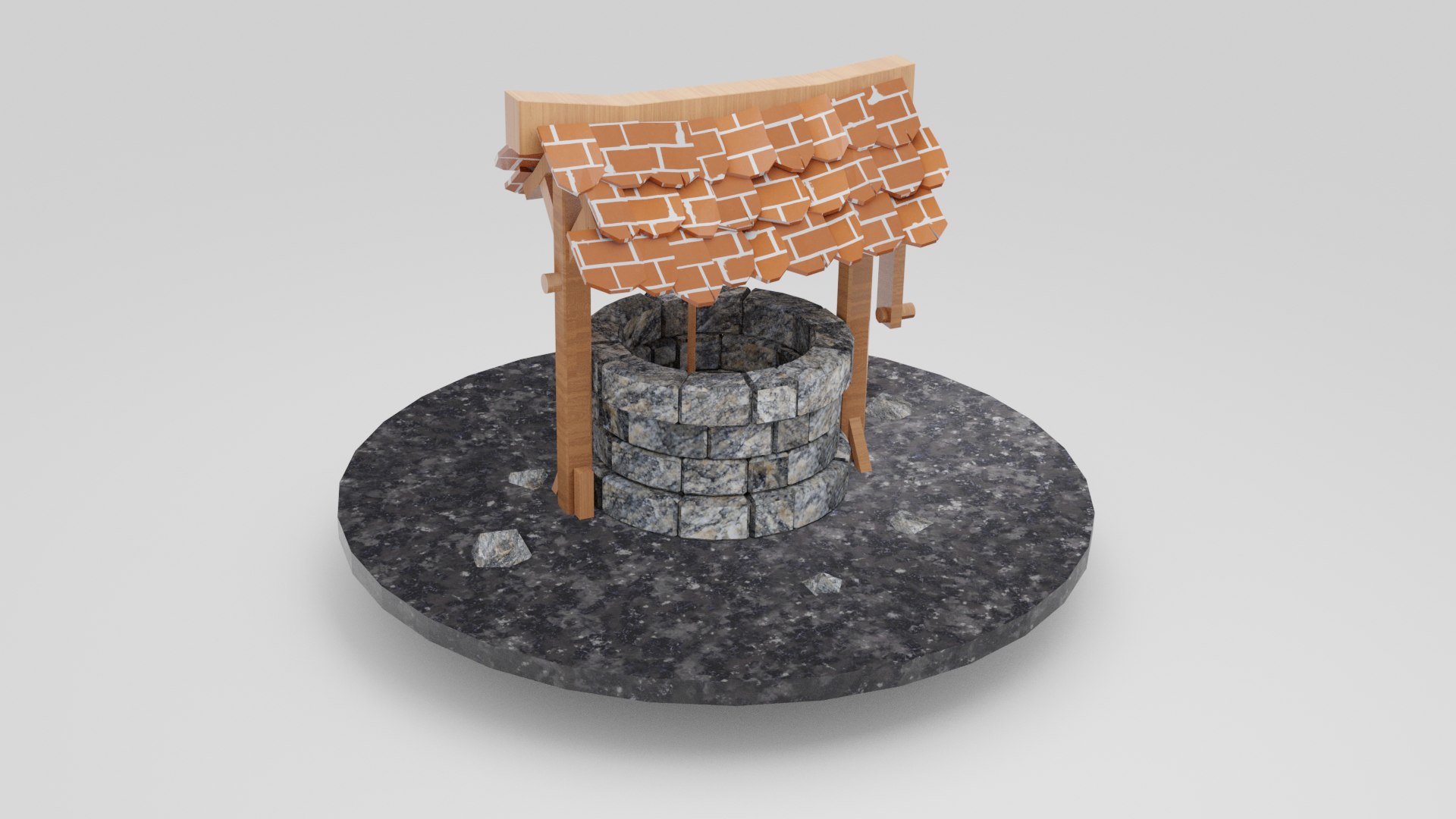 Water Well Stone Well Wood Ston Vintage Medieval Well 3D - TurboSquid ...