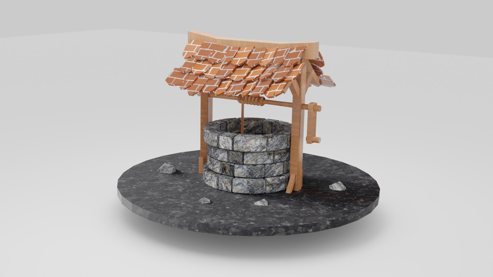 Water Well Stone Well Wood Ston Vintage Medieval Well 3D - TurboSquid ...
