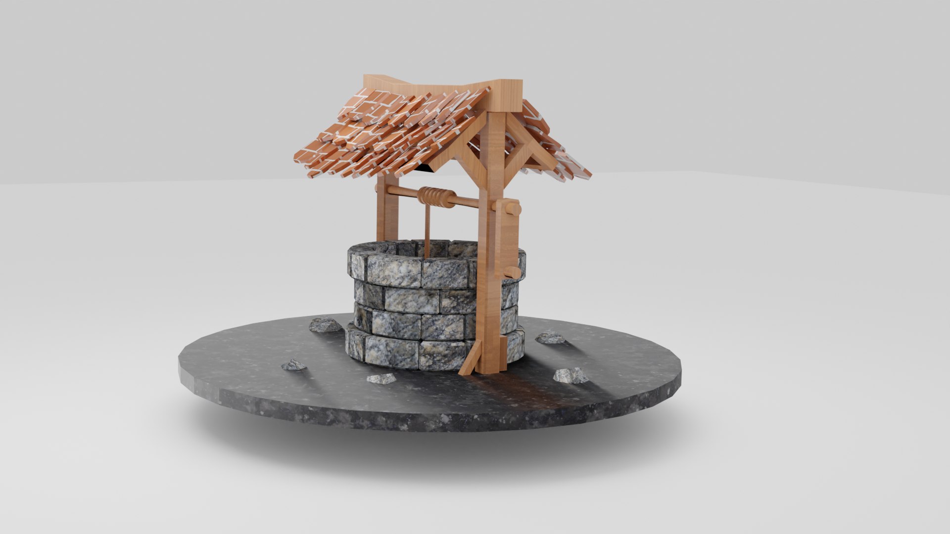 Water Well Stone Well Wood Ston Vintage Medieval Well 3D - TurboSquid ...