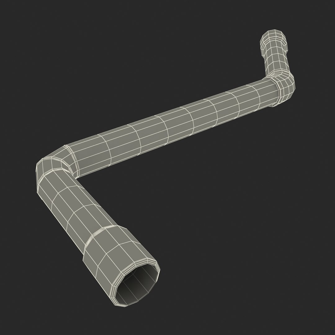 3d broken iron pipe 14 model