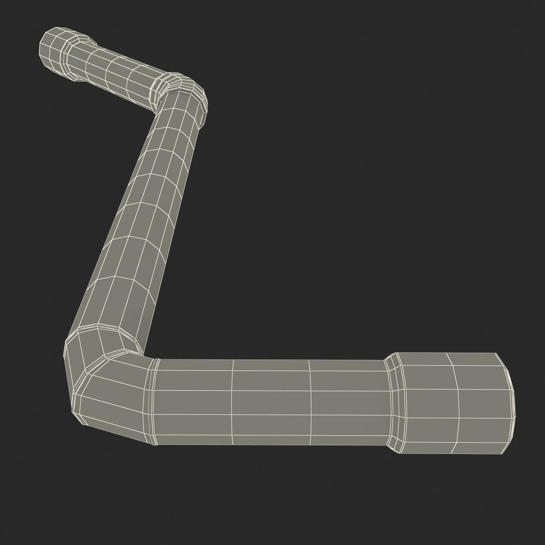 3d broken iron pipe 14 model