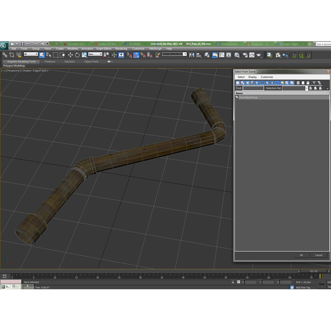 3d broken iron pipe 14 model