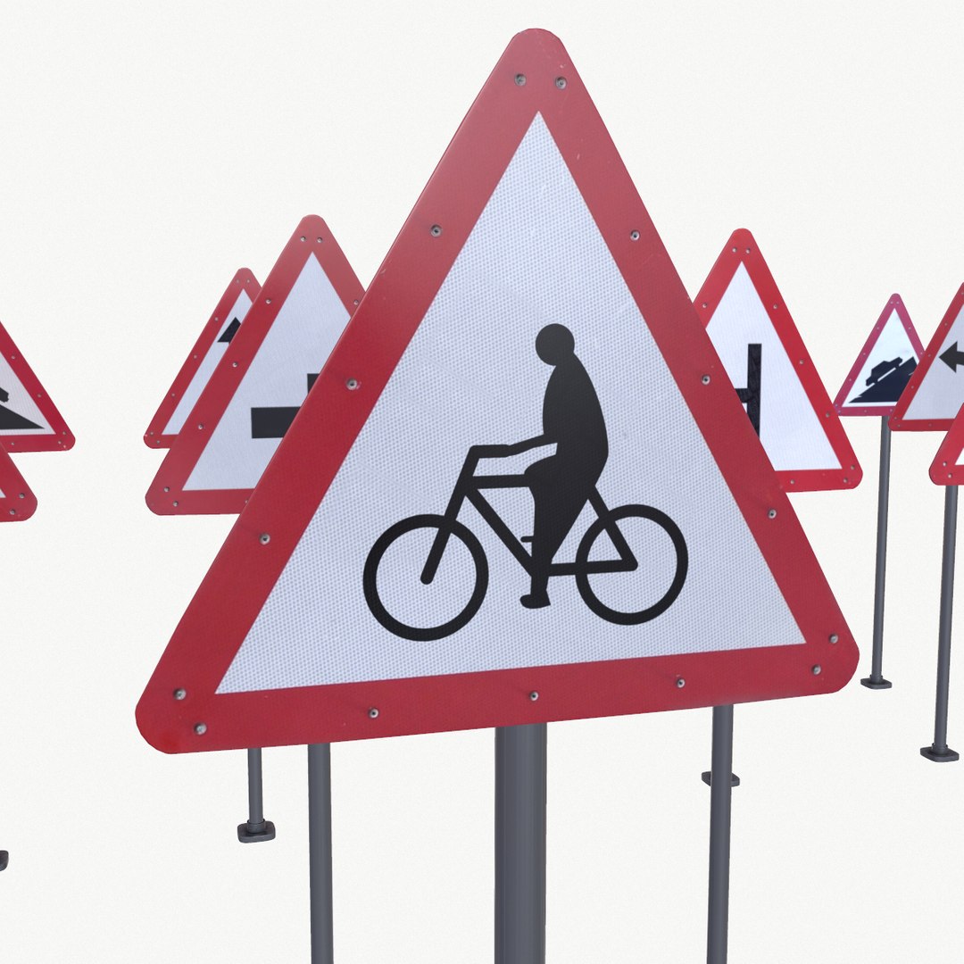 3D road sign pack 1 model - TurboSquid 1414521