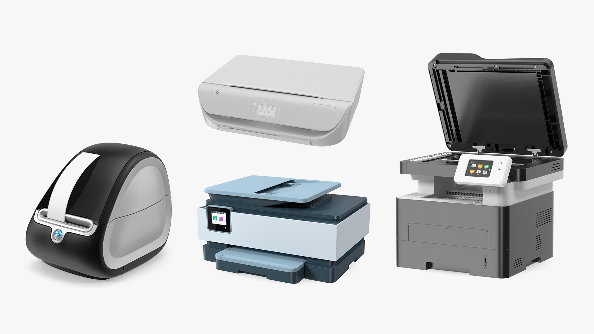 Multifunction Printers Collection 2 3D Model - TurboSquid 2122547