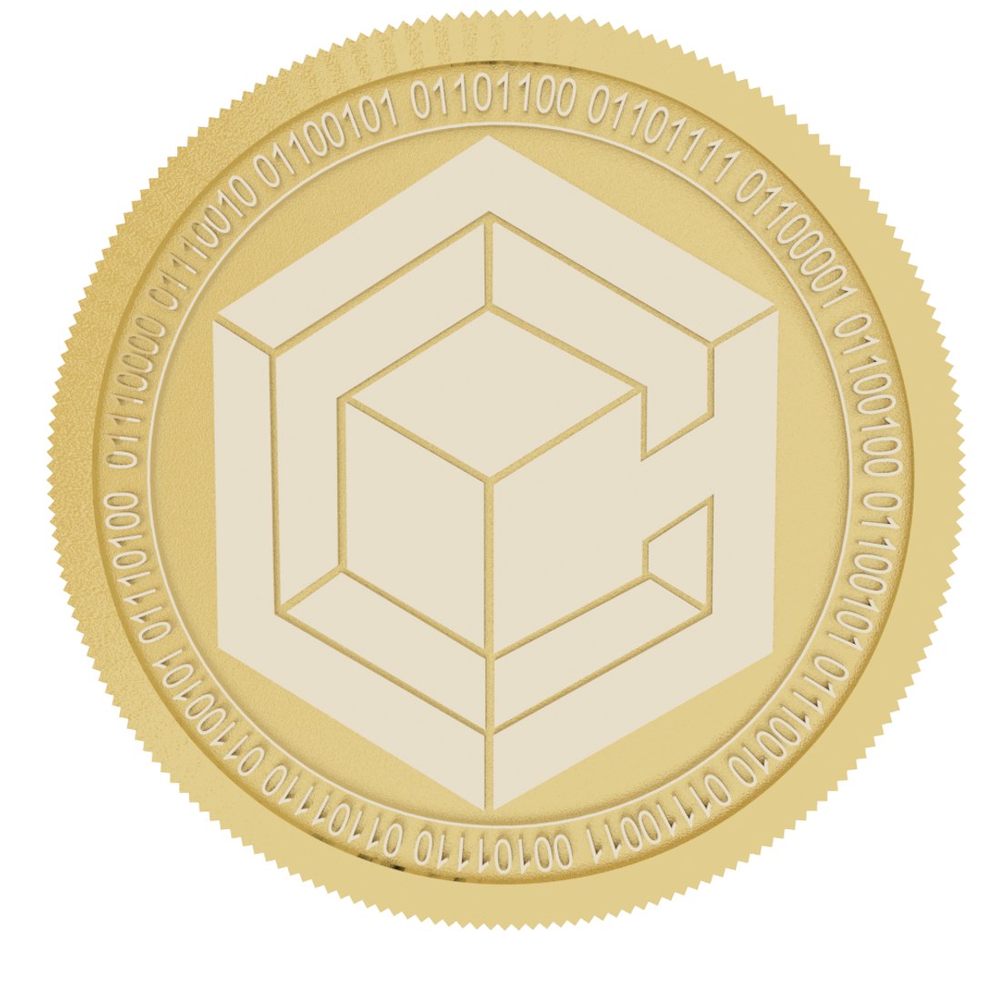 3D cryptyk gold coin model - TurboSquid 1602178