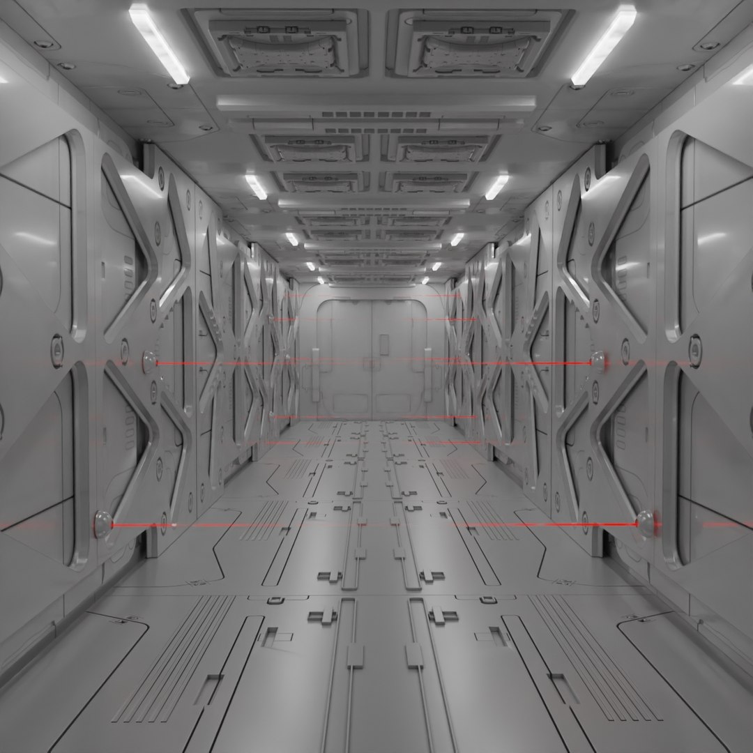 Sci-fi Interior Coridor 3D Model - TurboSquid 2225625